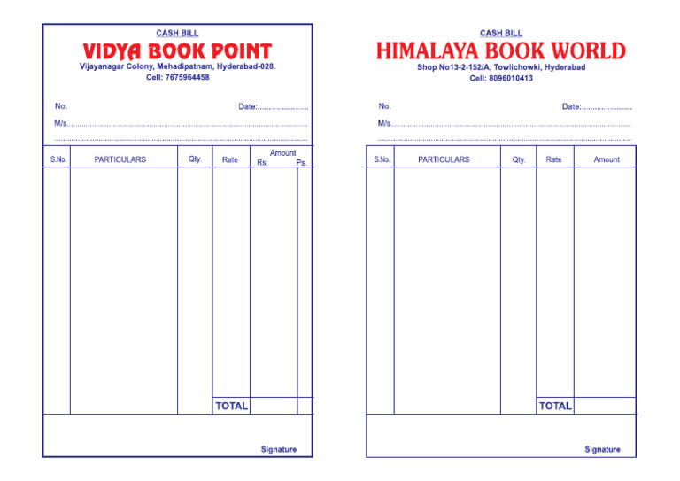 Book Bills | PDF
