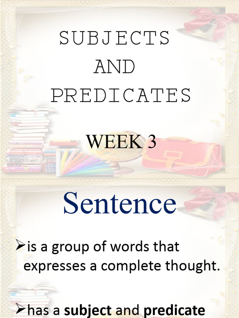 grade 5 subjects and predicates | PDF
