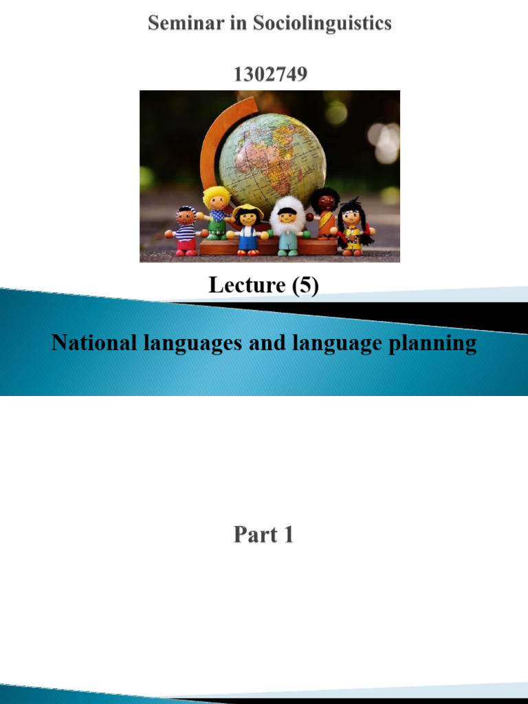 Presentation 05 National Languages and Language Planning | PDF ...