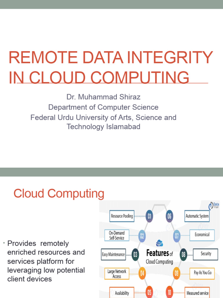 Data Integrity Slides 02012024 092949am | PDF | Cloud Computing | Audit