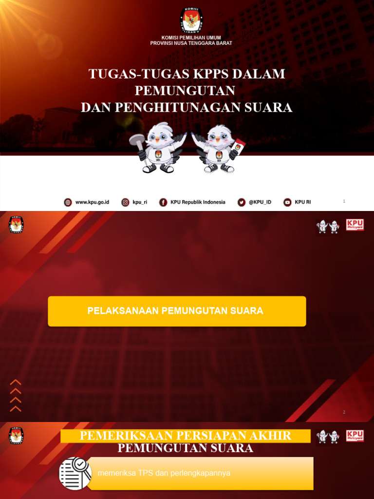 Tugas-Tugas KPPS Dalam Pemungutan Dan Penghitungan Suara | PDF