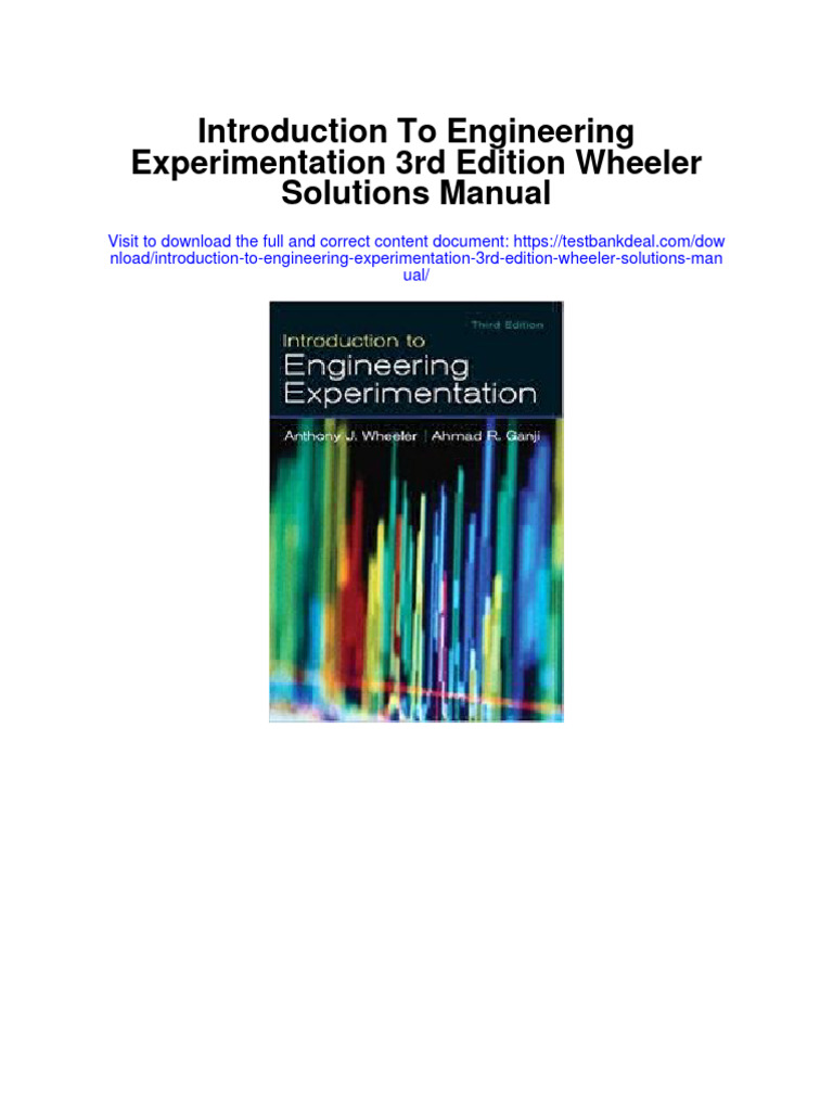 Instant Download Introduction To Engineering Experimentation 3rd ... Instant Download Introduction To Engineering Experimentation 3rd ...