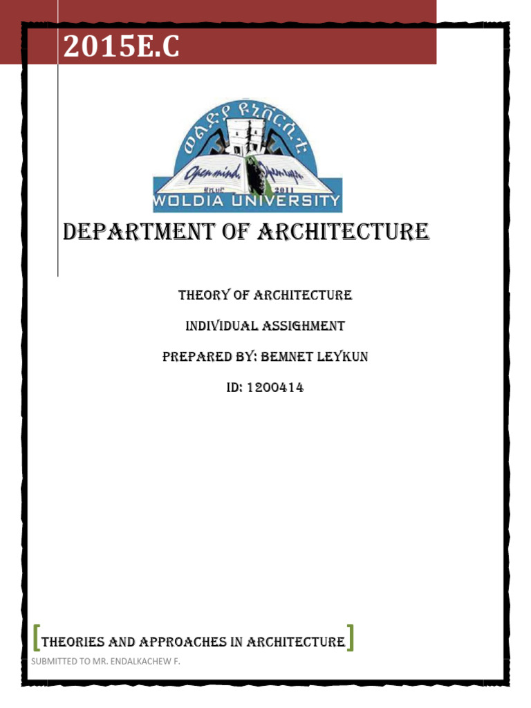 Bemnet TOA Individual Assignment 1 | PDF | Constructivism (Philosophy Of Education) | Modernism