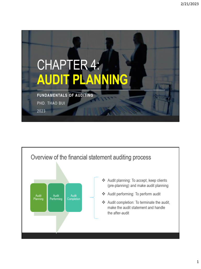 Chap 4 - Audit Planning P1 | Download Free PDF | Audit | Financial Audit