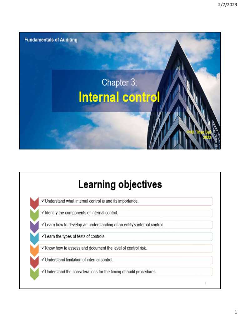 Chap 3 - Internal Control | PDF | Internal Control | Audit Chap 3 - Internal Control | PDF | Internal Control | Audit