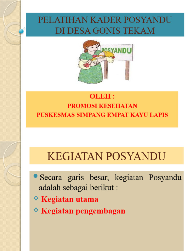 Pelatihan Kader Posyandu di Gonis Tekam | PDF | Wellness