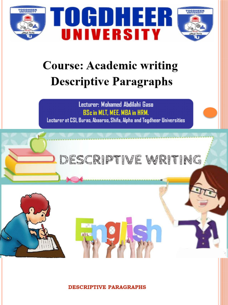 Descriptive Paragraph | PDF | Paragraph | Brainstorming