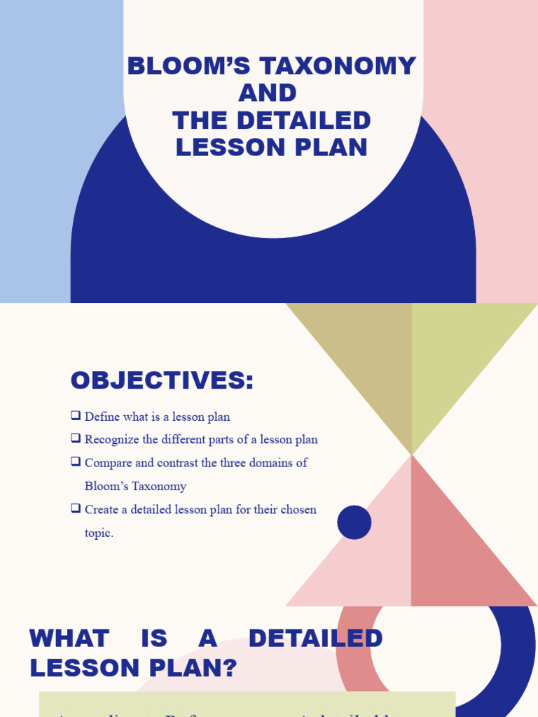Bloom's Taxonomy PPT To Be Discussed | PDF | Lesson Plan | Learning