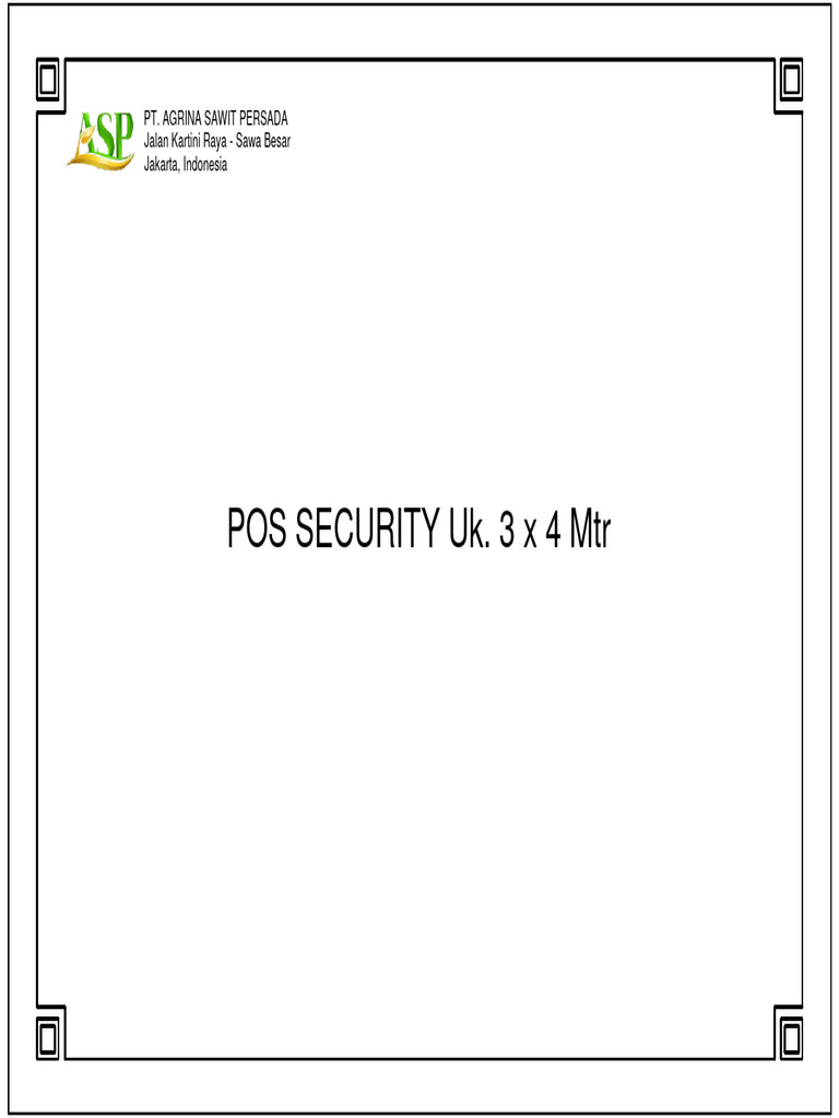 Desain Pos Security 3x4 Meter | PDF
