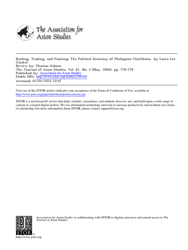 Laura Lee Junker Raiding Trading and Fea | PDF