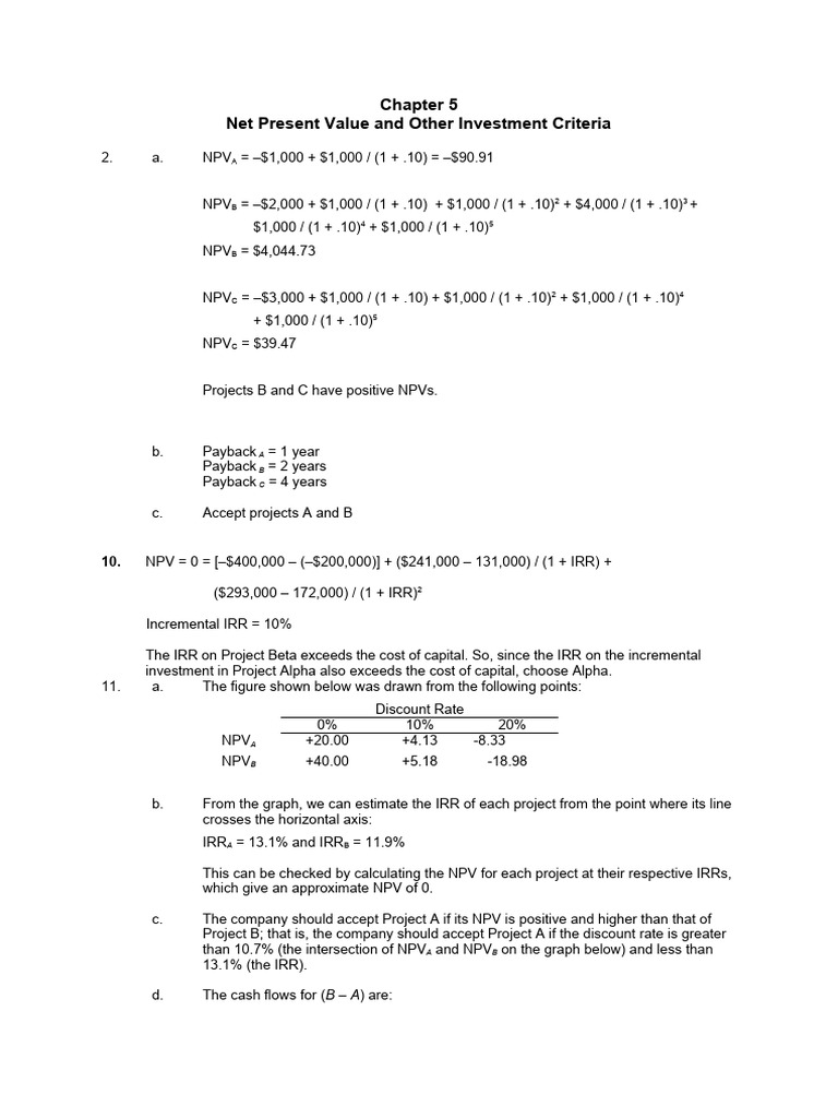 Problemset Chapters 5 6 30 31 | PDF | Net Present Value | Internal Rate Of Return