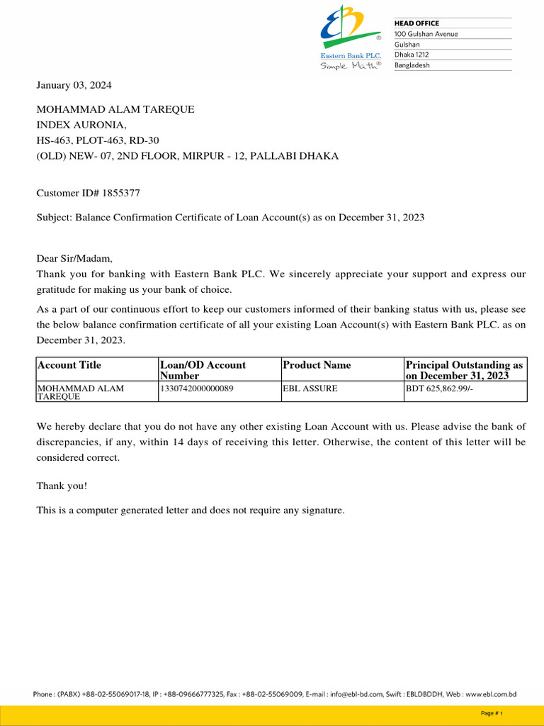 Account Title Loan/OD Account Number Product Name Principal Outstanding ...