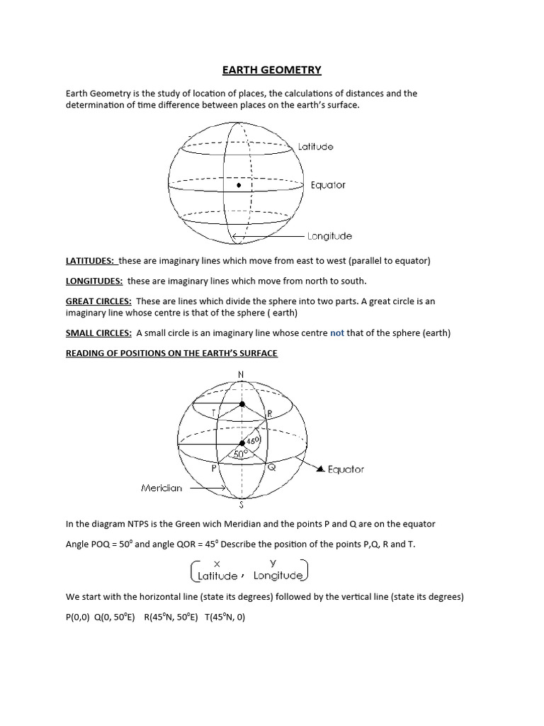 EARTH GEOMETRY | PDF | Latitude | Longitude
