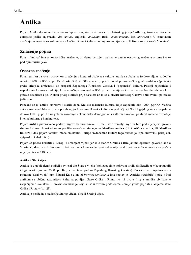 Antika | PDF