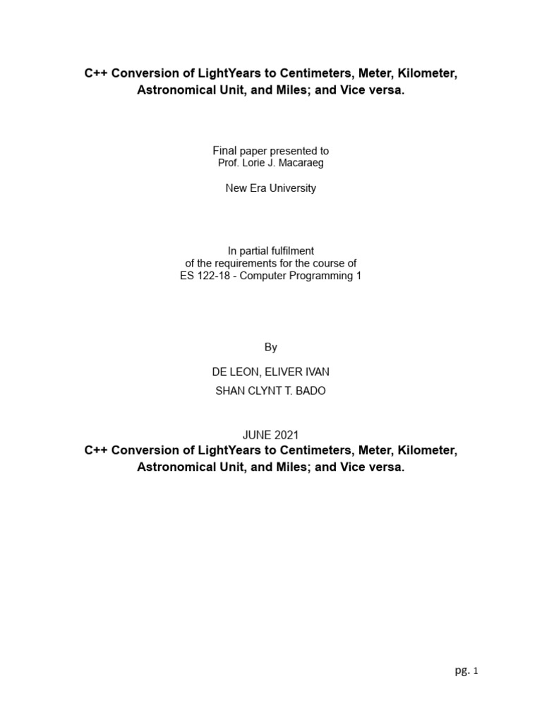 Final Project in Computer Programming 1 | PDF