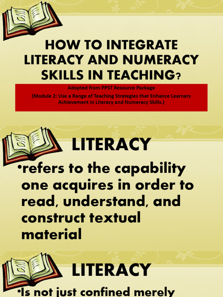 How To Integrate Literacy and Numeracy Skills in | PDF | Literacy ...