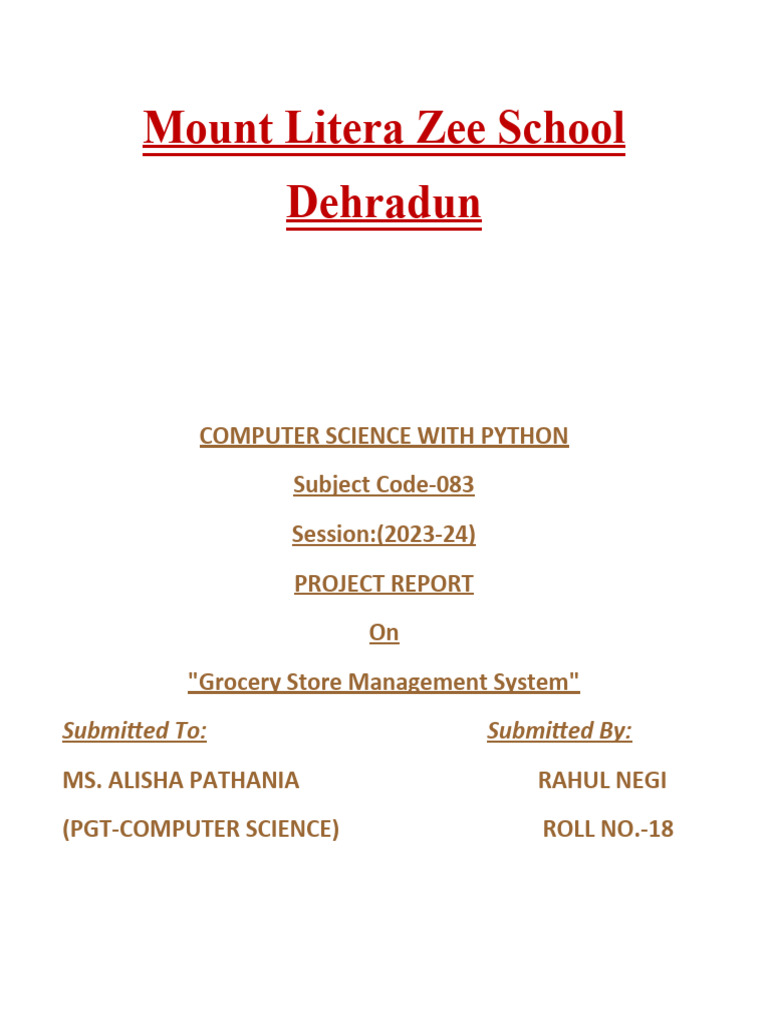 Rahul Cs Project 2024 | Download Free PDF | Python (Programming Language) | Input/Output