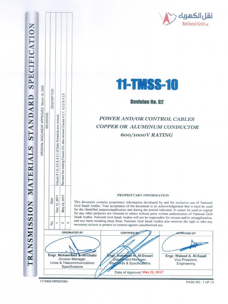 11-TMSS-10, Rev.02 | PDF | Electrical Conductor | Insulator (Electricity)