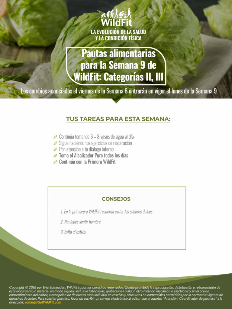 (PDF) Semana 9 Pautas Alimentarias (Cat. II y III) | PDF
