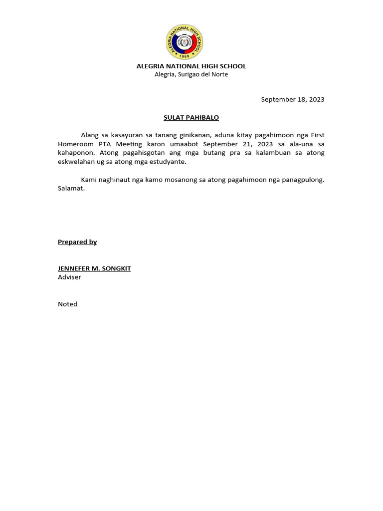 Sulat Pahibalo | PDF