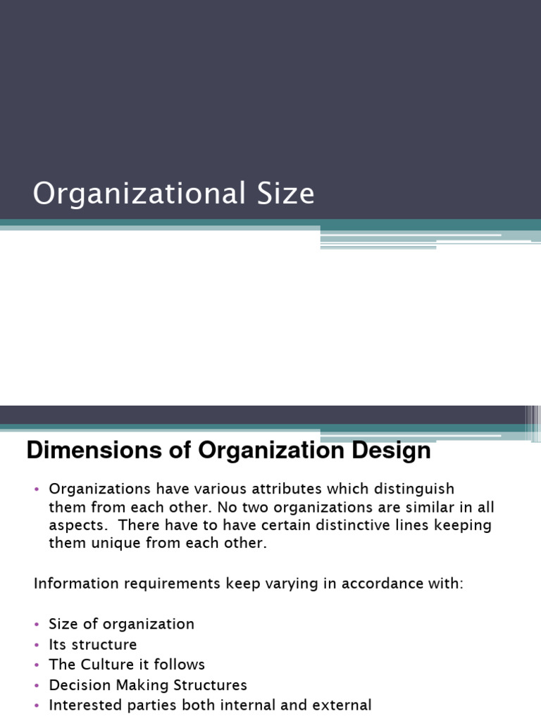 Orgazational Size & Structure | PDF | Organizational Structure ...