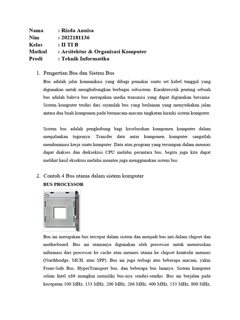UTS Arsitektur & Organisasi Komputer | PDF