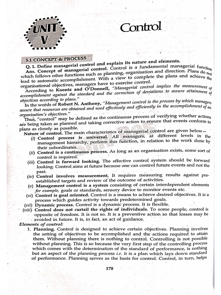 Unit 5 (Control) | PDF