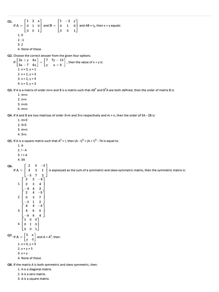 Mat 20 Pap | PDF | Mathematics | Mathematical Relations