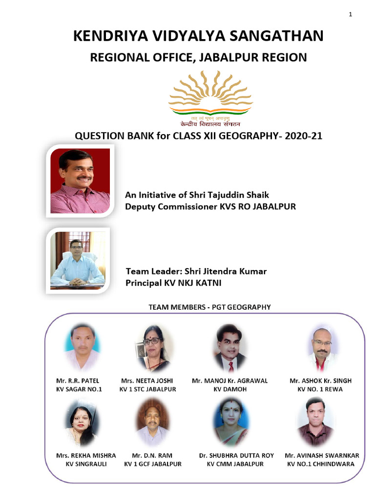 Geography Question Bank | PDF | Geography | Human Migration