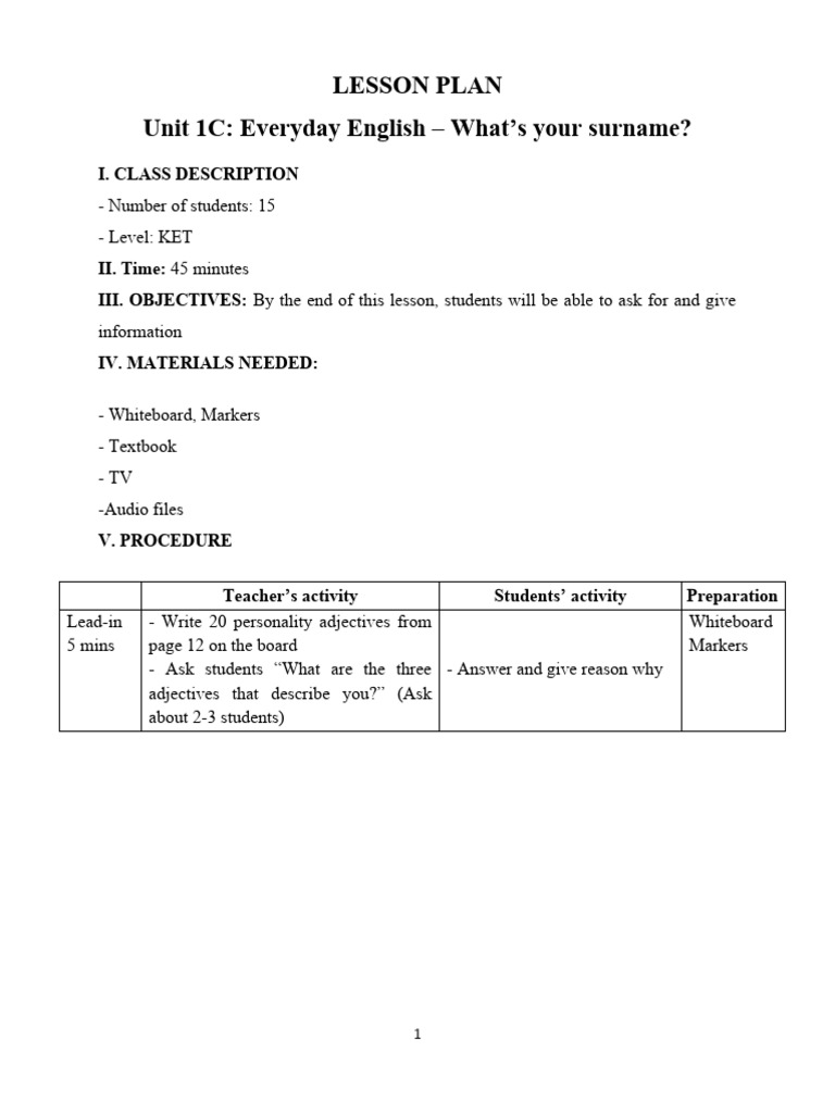 Lesson Plan K3.23 | PDF | Human Communication