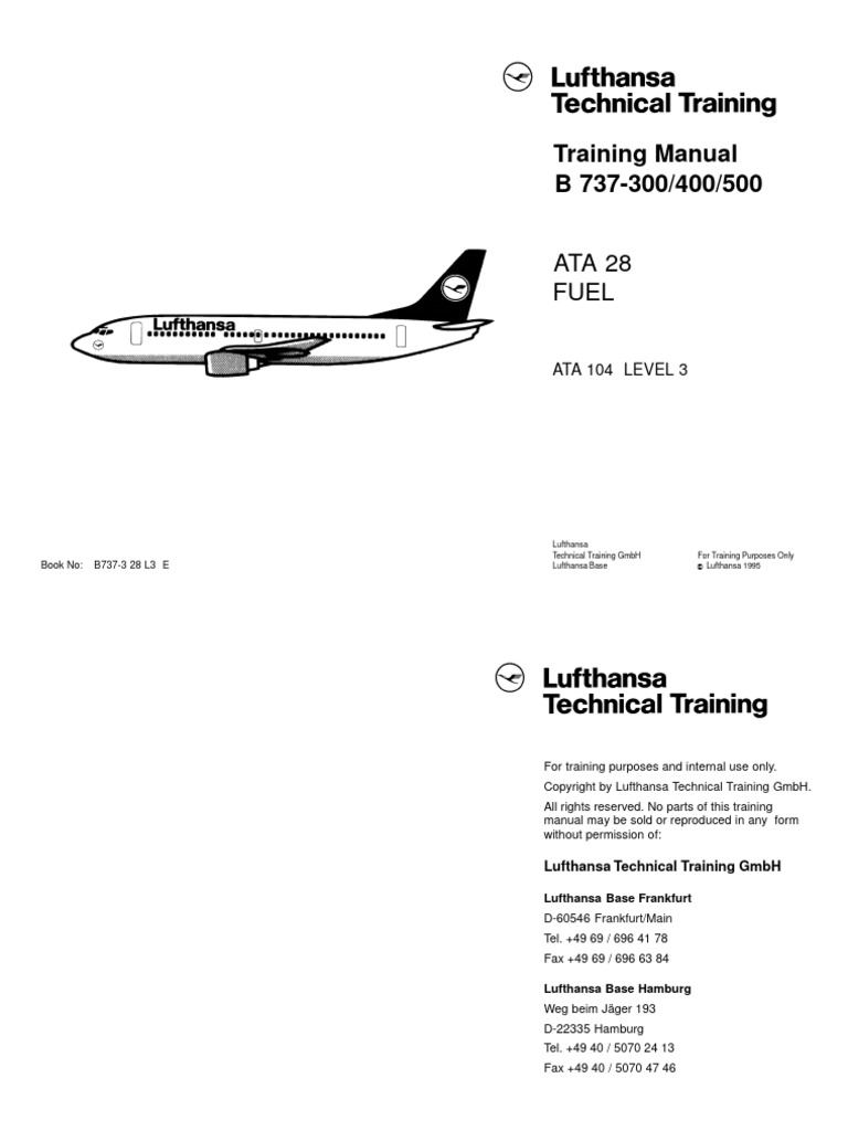 Training Manual B 737 300 400 500 ATA 28 | PDF | Home & Garden ...