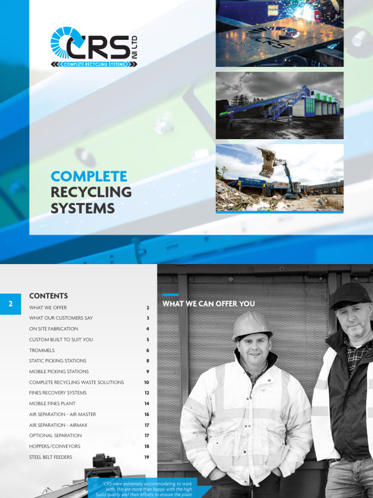 CRS-recycling-plant-brochure | PDF | Recycling | Mechanical Engineering