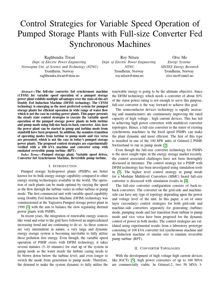 5 ECCE-2021 Control Strategies For Variable Speed Operation of PSHP With Fullsize CFSM ...