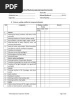 Daily Checksheet - Excavator | PDF | Engines | Mechanical Engineering