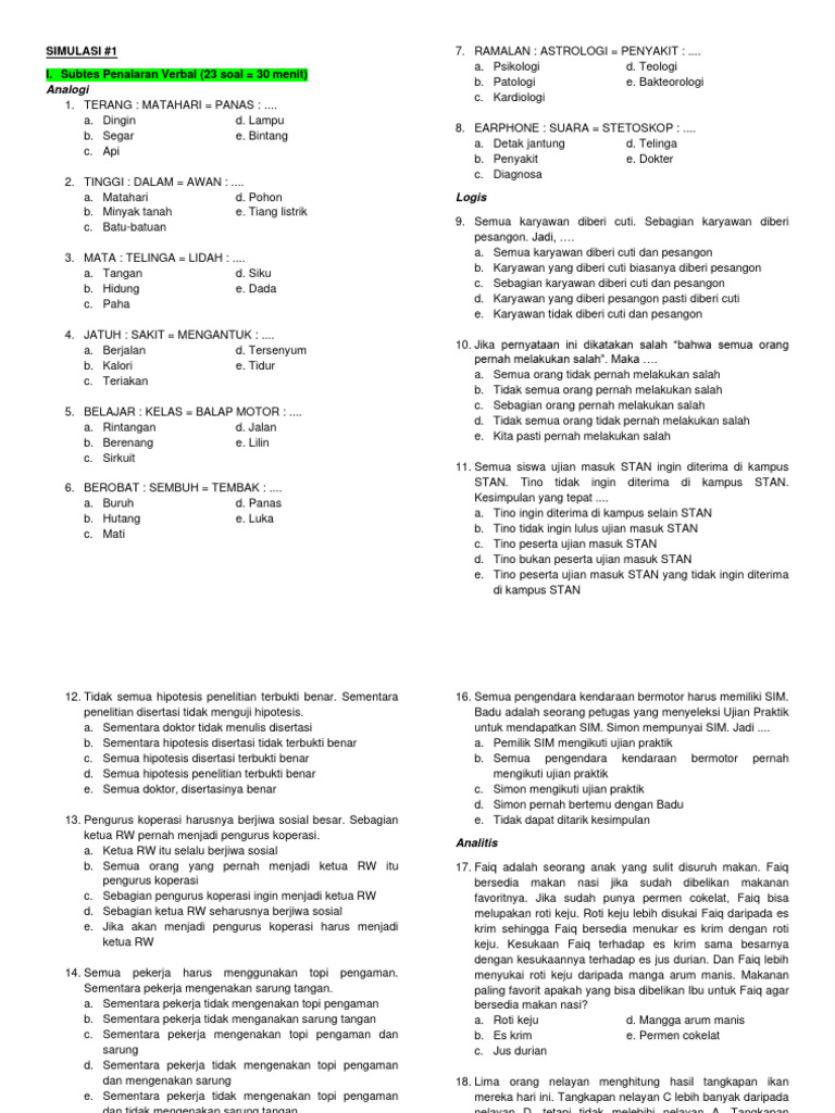 Latihan Soal SBK LPDP | PDF