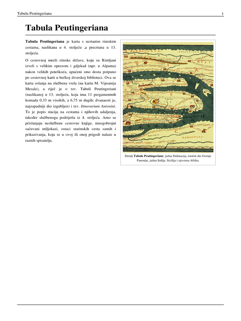 Tabula Peutingeriana | PDF