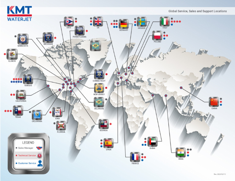 KMT WORLD MAP-TS-CS-SALES LOCATIONS-02-15-23-L | PDF