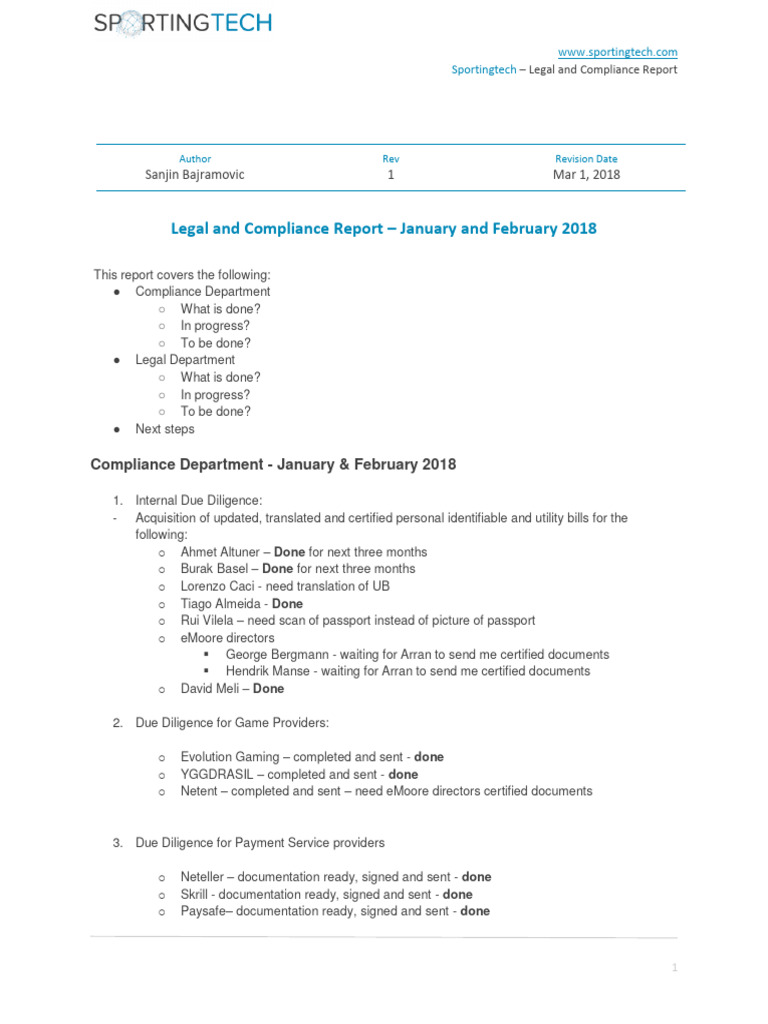 Department Report - January and February 2018 | Download Free PDF ...