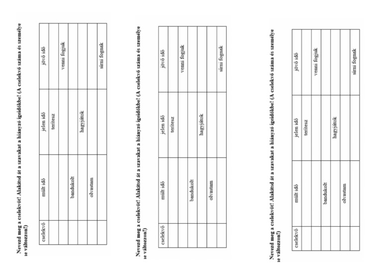 Gyakorlás Röpi Ragozás | PDF