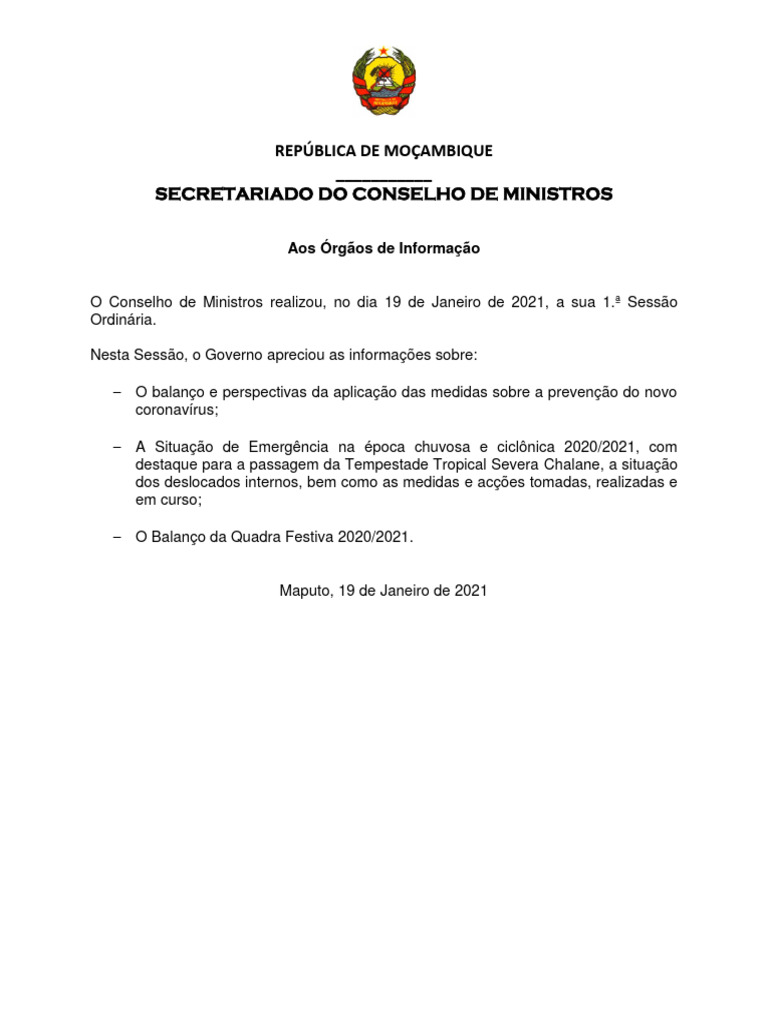 Comunicado+Da+1.ª+Socm+2021 | PDF