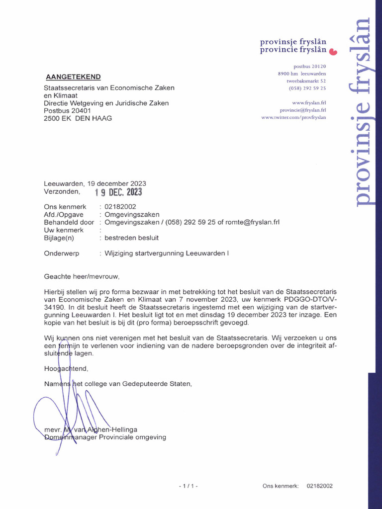 Pro Forma Bezwaarschrift | PDF