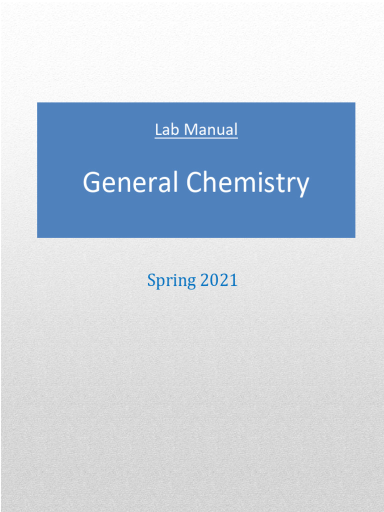 (Lab Manual) Chemistry Laboratory | PDF | Chemical Reactions | Acid