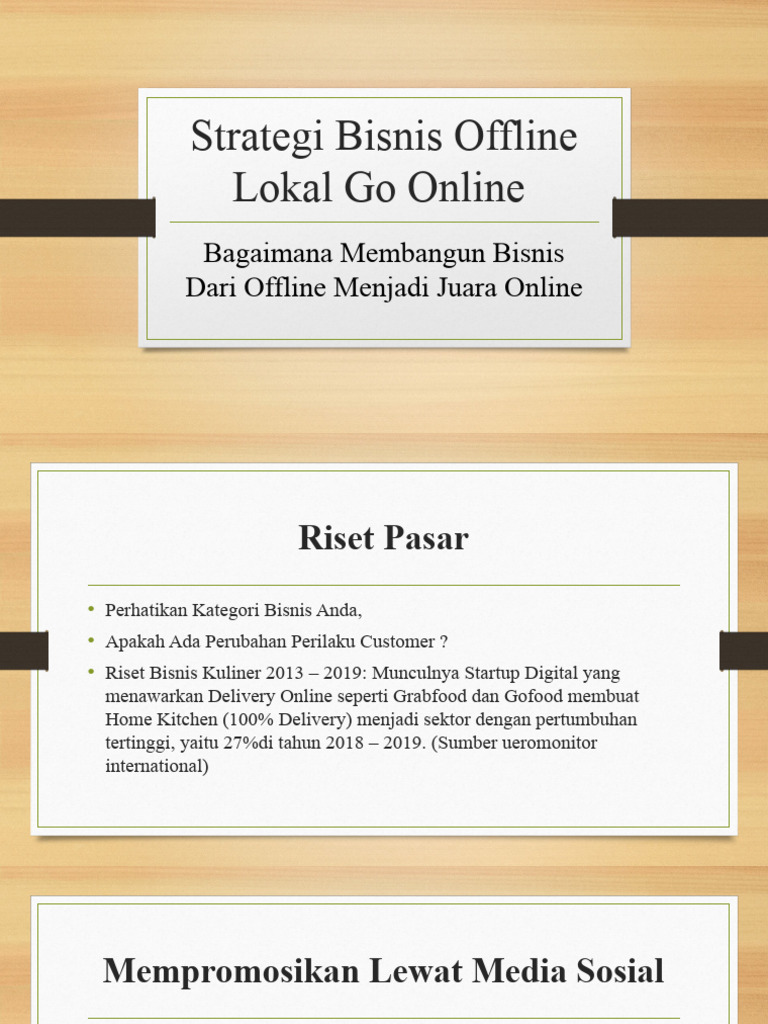 Strategi Bisnis Offline ke Online | PDF