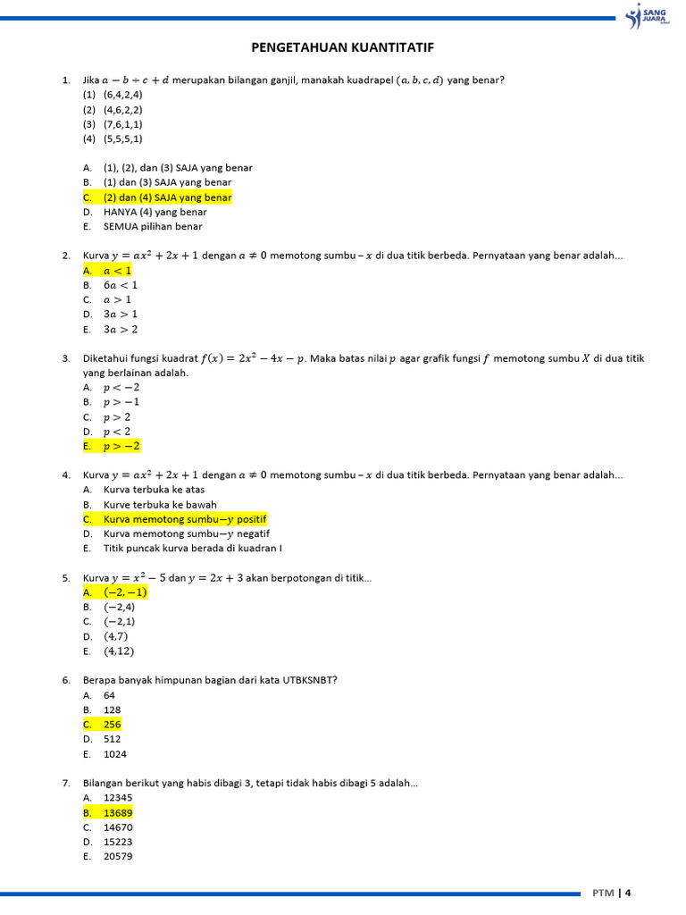 Latihan UTBK 2 | PDF