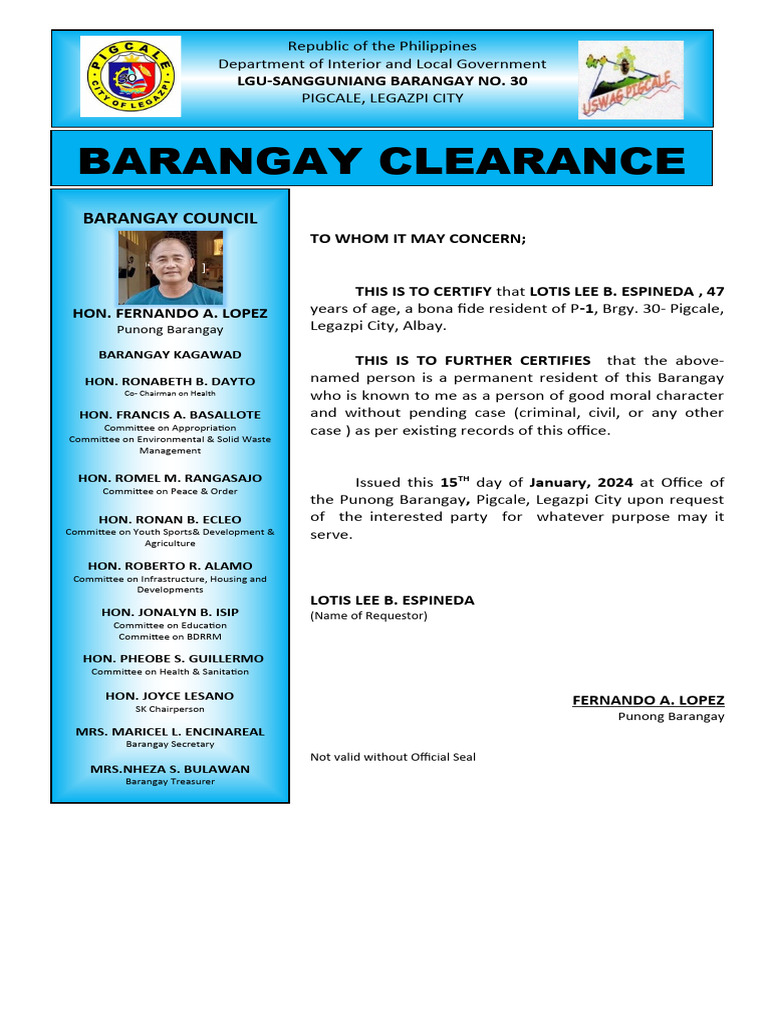 Brgy Clear. | PDF