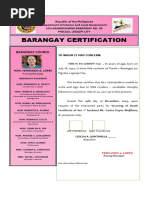 Masterlist of Barangay Officials 1 | PDF