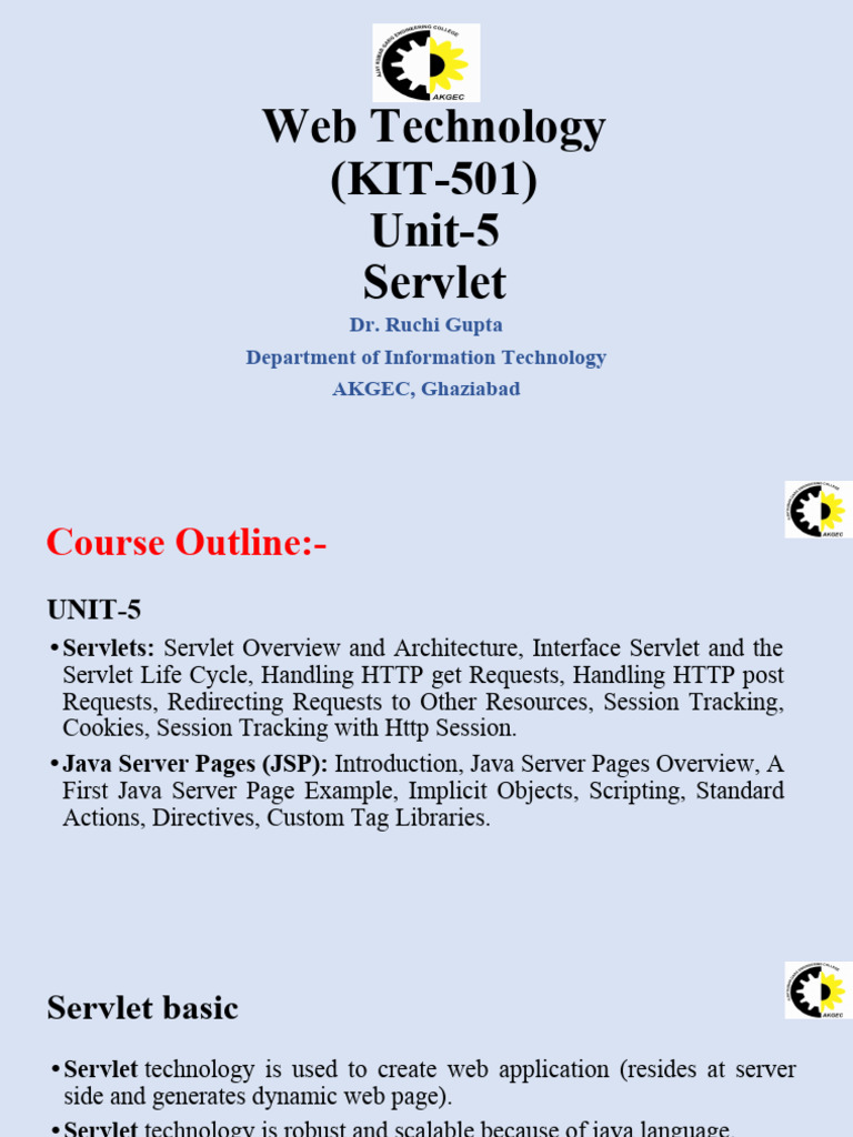 u 5 servlet | PDF | Http Cookie | Networking u 5 servlet | PDF | Http Cookie | Networking