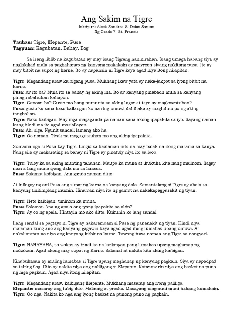 Ang Sakim Na Tigre | PDF