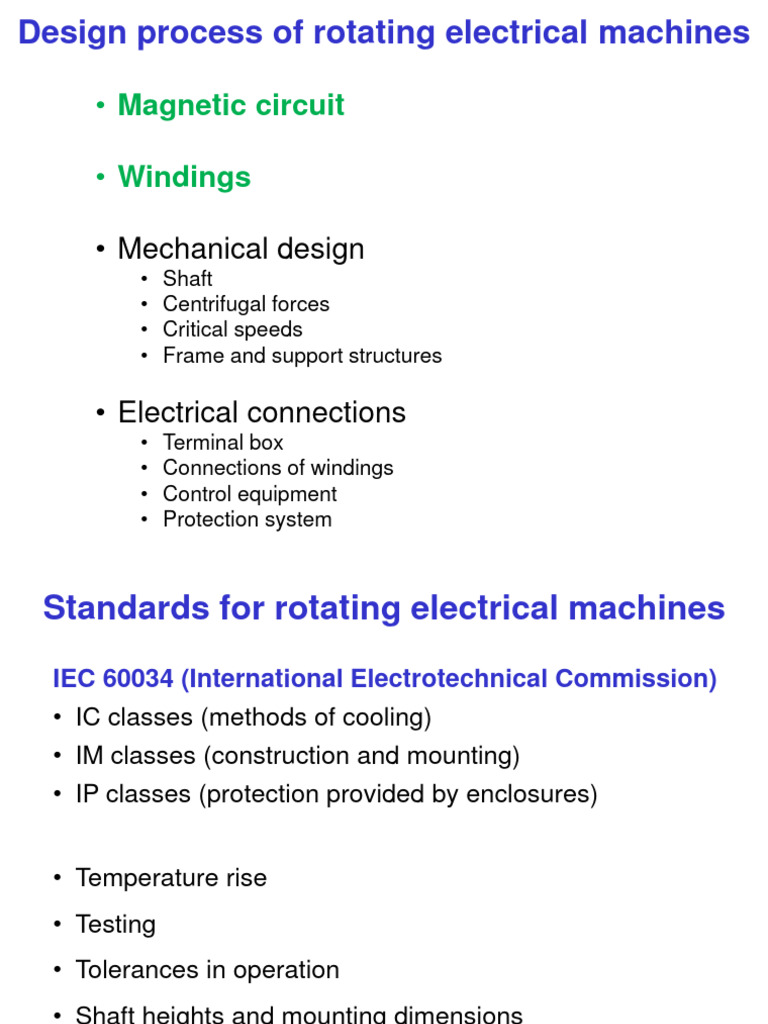 Design Process of Rotating Electrical Machines | PDF | Electric Motor ...