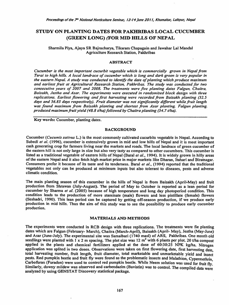 Local Cucumber | PDF